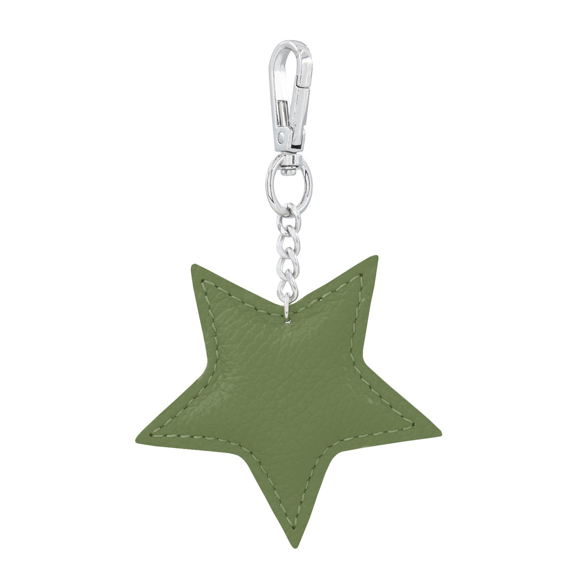 Modo - Leather Star Keyring - Olive Green – No.14 Ampthill